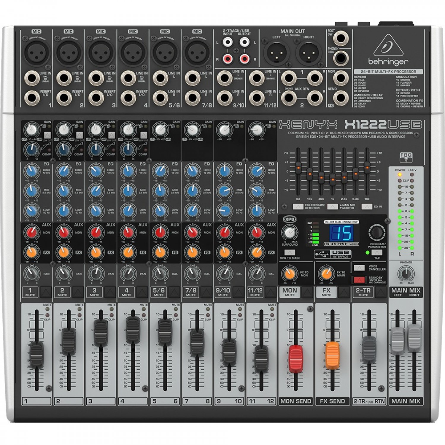 BEHRINGER X1222USB A041890. Купить Микшерный пульт на Официальном Сайте ...